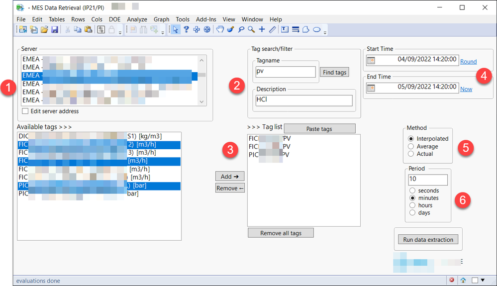 JMP MES add-in - Aspentech IP.21 and Osisoft PI (Aveva)