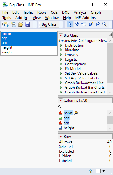 Collapsing Table Variables/Scripts from Data Box - JMP User Community