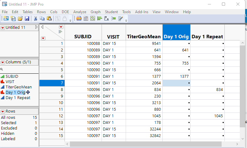 how to select only those samples that meet two or more criteria - JMP ...