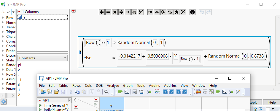 How to simulate process data with some degree of autocorrelation? - JMP User Community