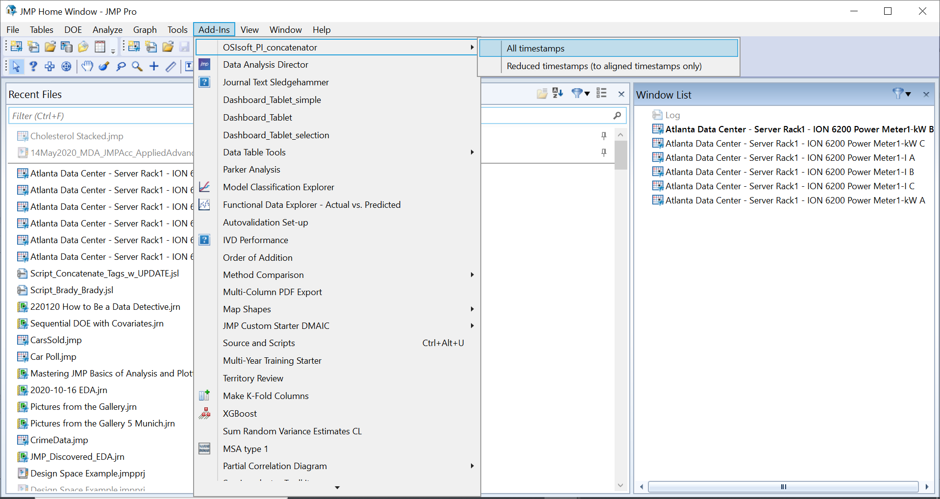 OSIsoft-PI concatenator - JMP User Community