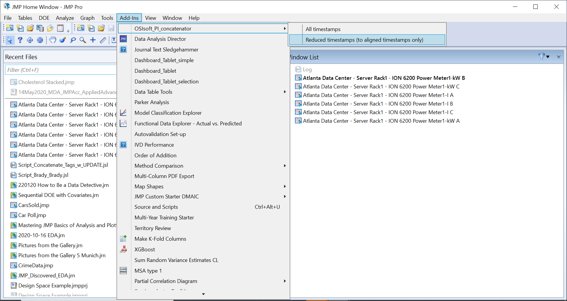 OSIsoft-PI concatenator - JMP User Community