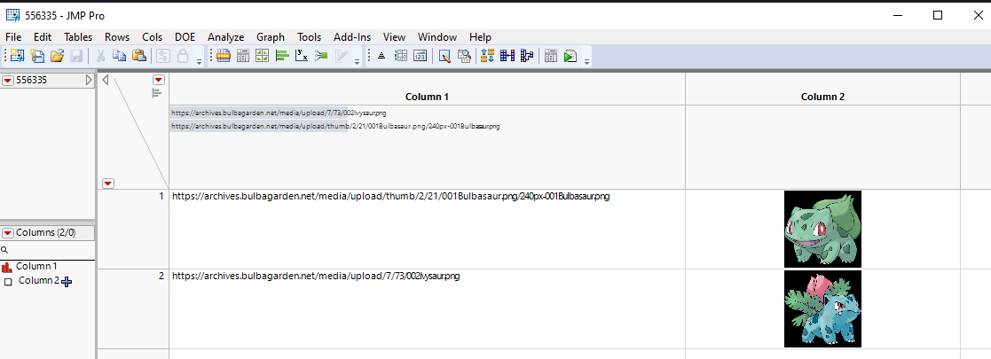 Solved: Add images from URLs in a column - JMP User Community