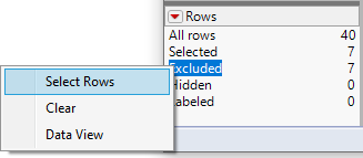 the most important DataView? NON-excluded rows! - JMP User Community