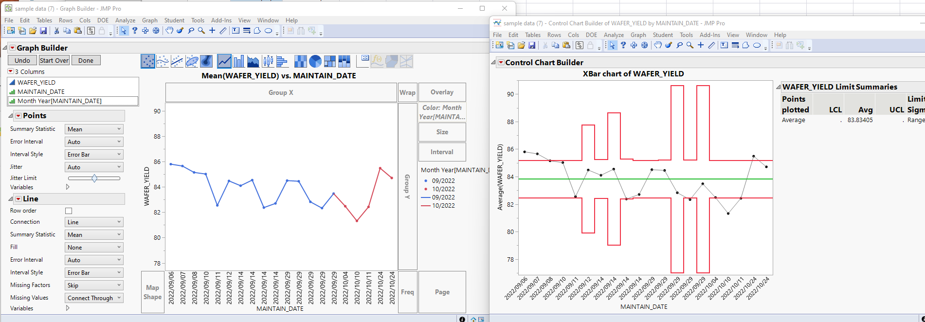 Solved: Q: How can I cut to connect X-axis in Graphic builder two Group ...