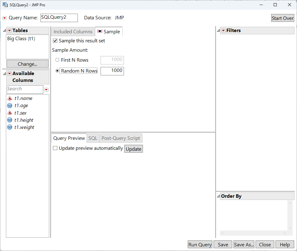 Solved: Sub-Sample randomly from a column - JMP User Community