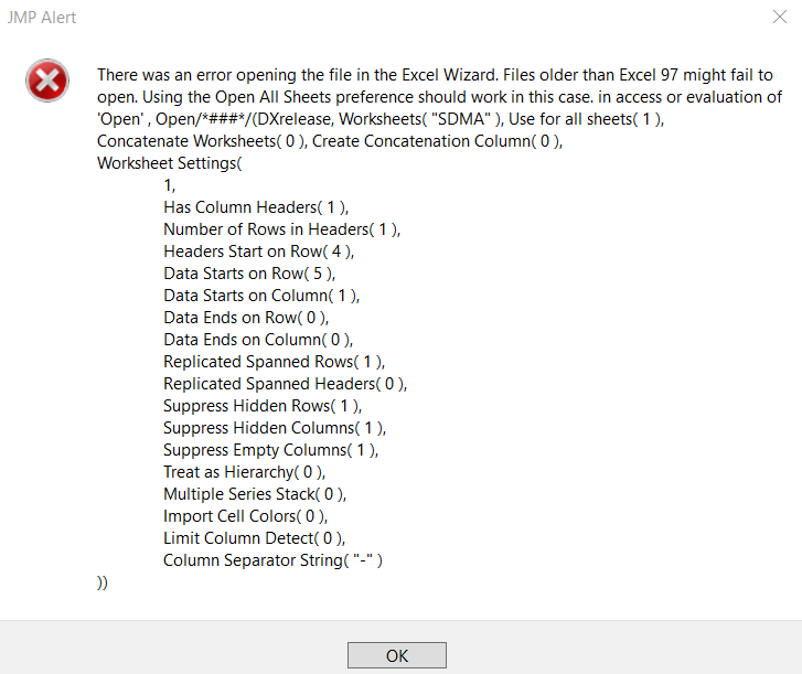 Solved Trying To Open An Xlsm Excel Sheet JMP User Community