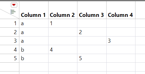 Solved: Merge rows and get infrimation in signal row - JMP User Community