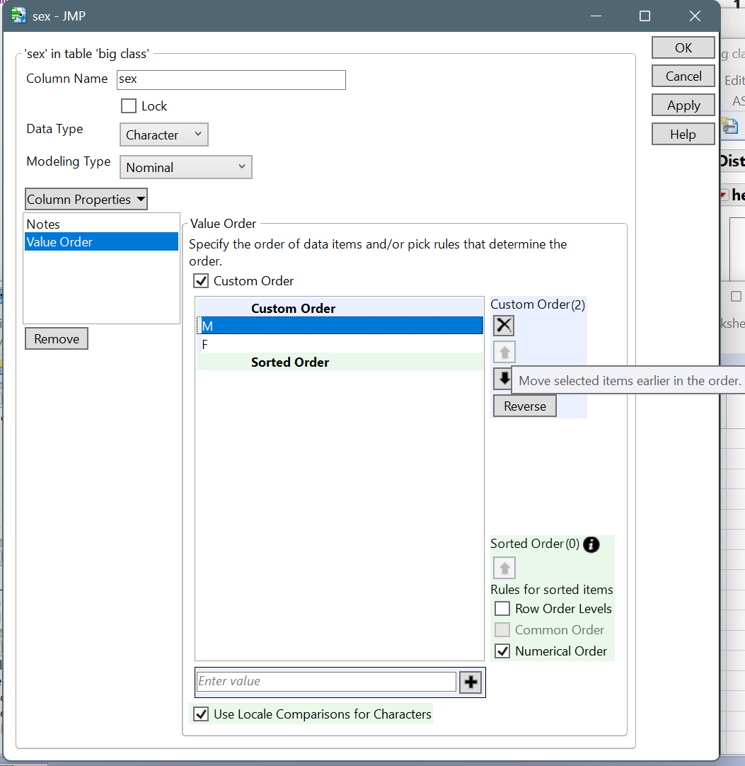 What determines the order of the platforms in a group-by analysis - JMP User Community