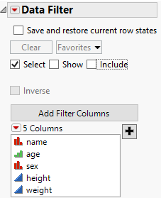 Local Data Filter - don't disable the SELECT option (💚) - JMP User Community
