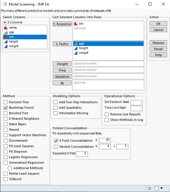 One Hold Out Cross Validation Jmp User Community