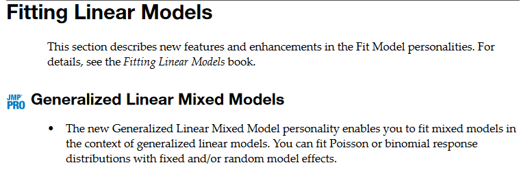 A Need For Generalized Linear Mixed Model Jmp User Community