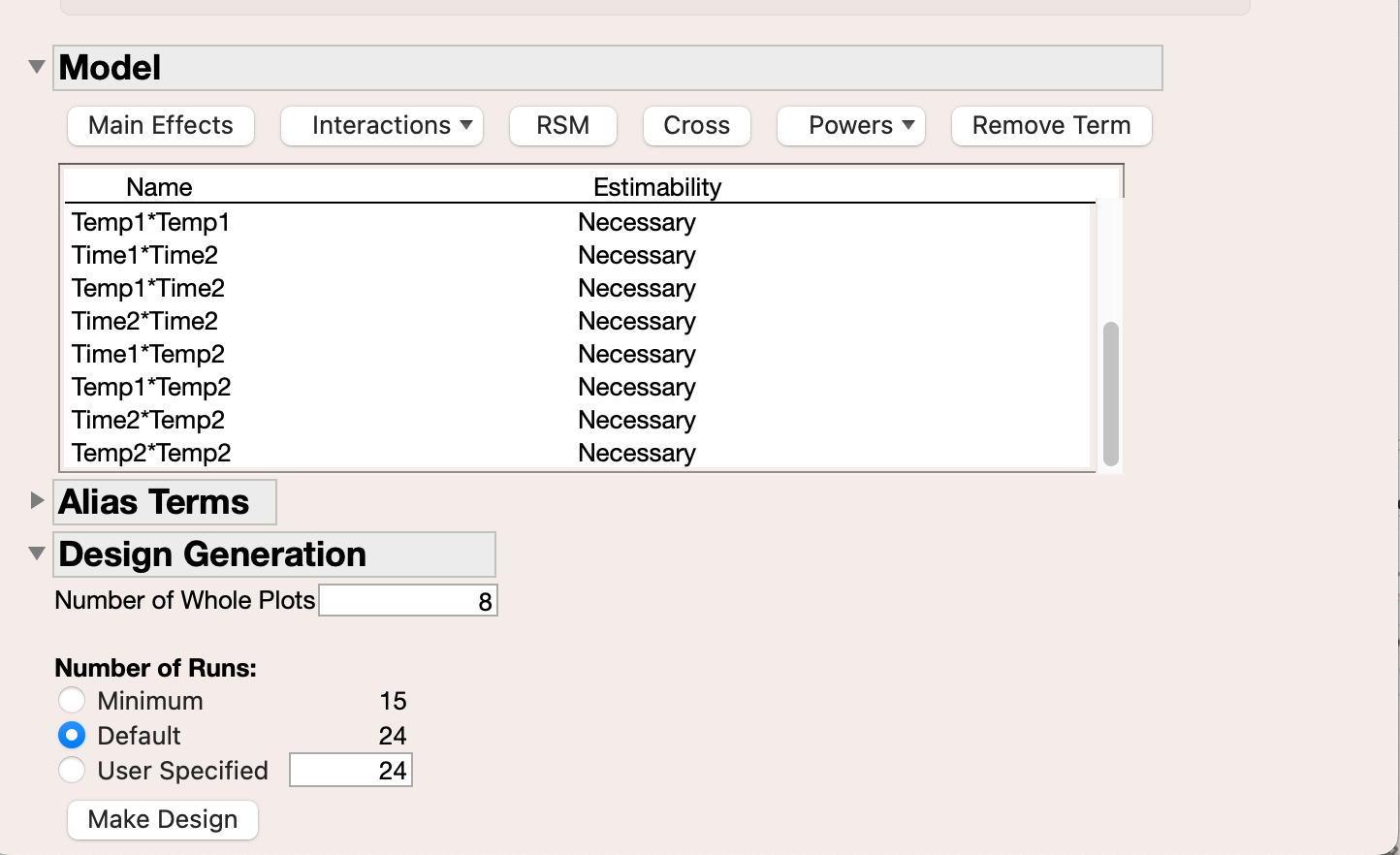 Determine Equality Constraints For Related Timetemperature Variables In Doe Jmp User Community
