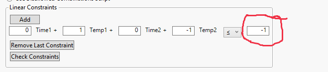 Determine Equality Constraints For Related Timetemperature Variables