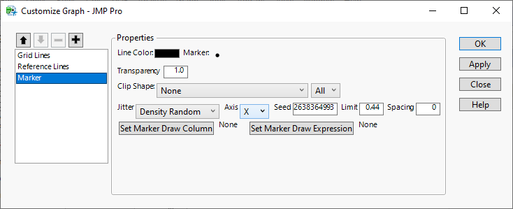 Solved: How do I get vertical dots in Graph Builder? - JMP User Community