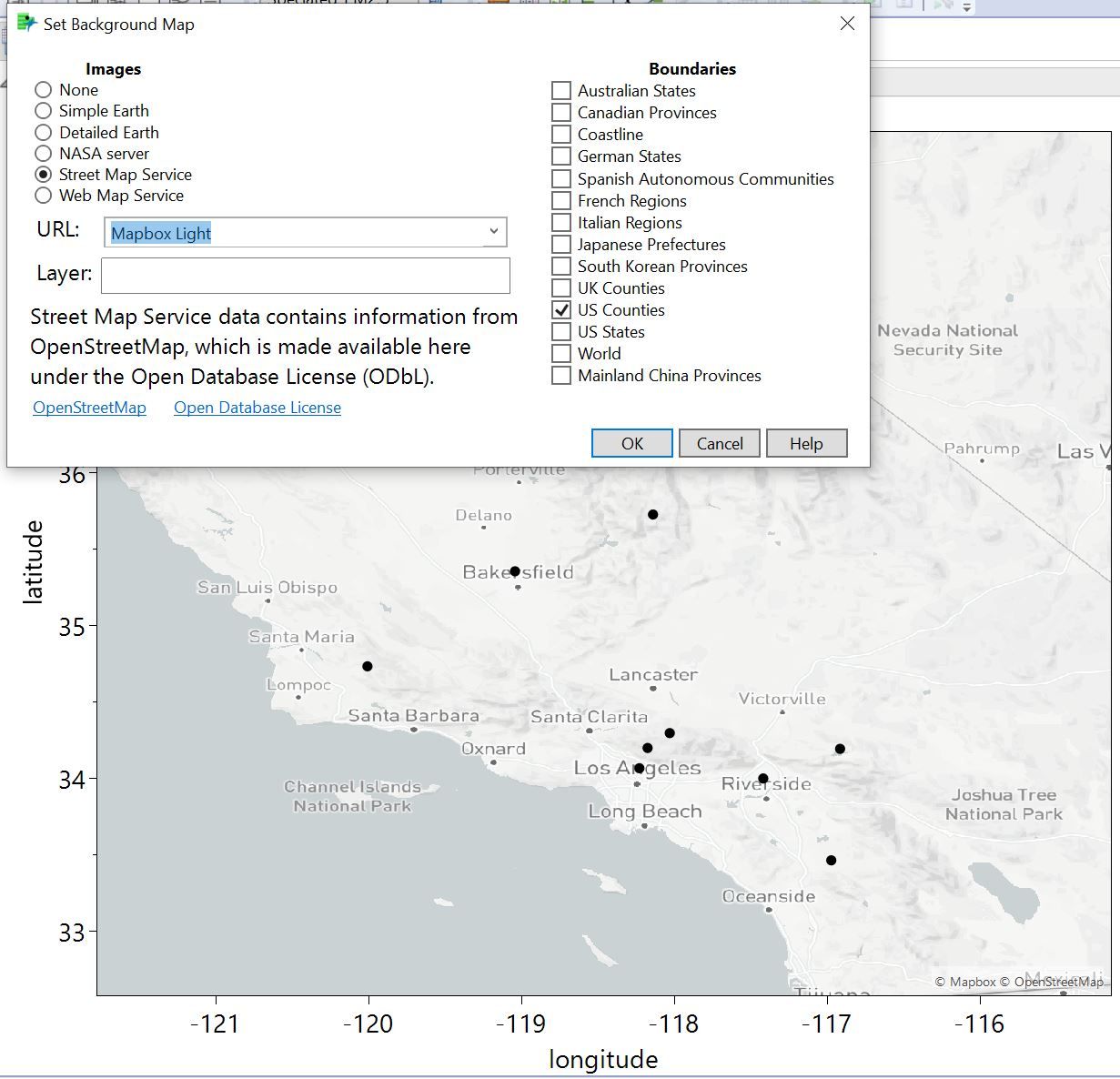 Solved: Background Map Boundaries - JMP User Community
