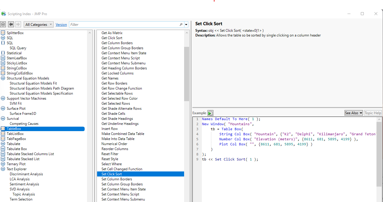 Solved: 如何对table box进行设置实现自动排序以及条件颜色设定？ - JMP User Community