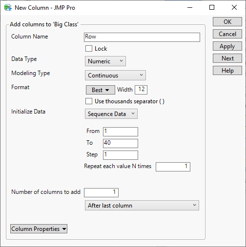 Row Column Jmp User Community