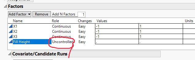 Solved Covariates In Defined Order In Custom Design Jmp User Community
