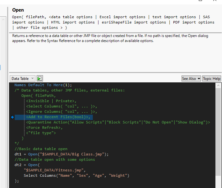 Solved: secretly open file - JMP User Community