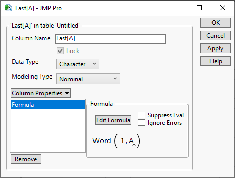 Solved: Extracting the Last Word - JMP User Community