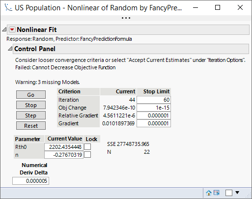 Solved: Nonlinear Fit - How to check for success? - JMP User Community
