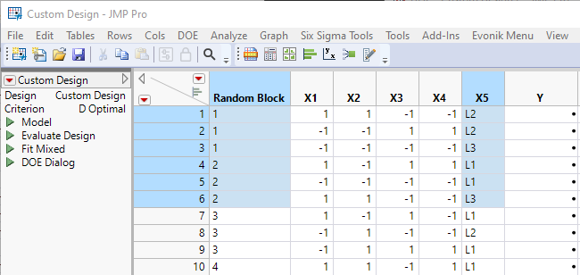 Doe Help Enforcing All Levels Of A Factor Within Random Blocks Jmp User Community