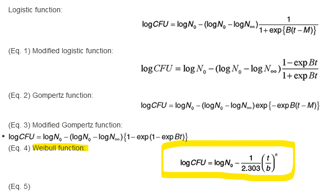 Solved: Weibull model for bacterial decay - JMP User Community