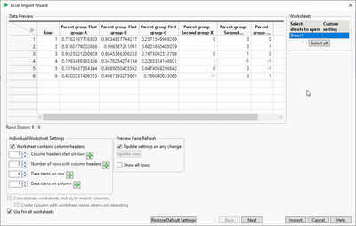 Loading combined cells when using Excel add-in - JMP User Community