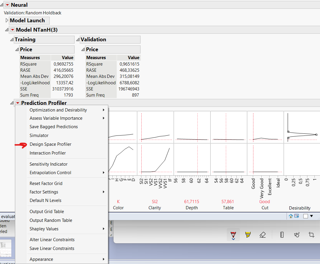 Accessibility of Design Space Profiler inside all models' platforms ...