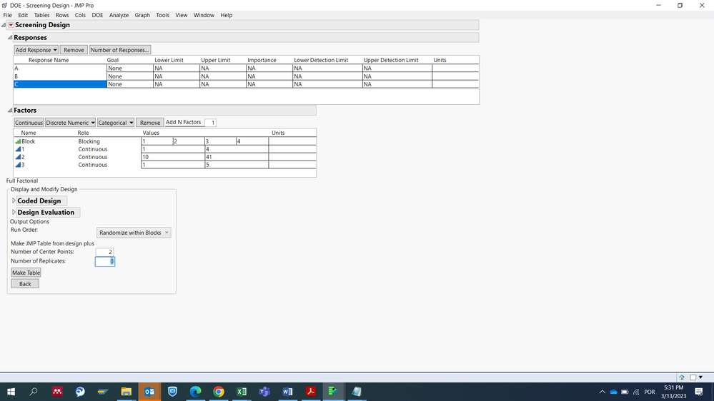 Solved: DoE with replicates on the extremities - JMP User Community