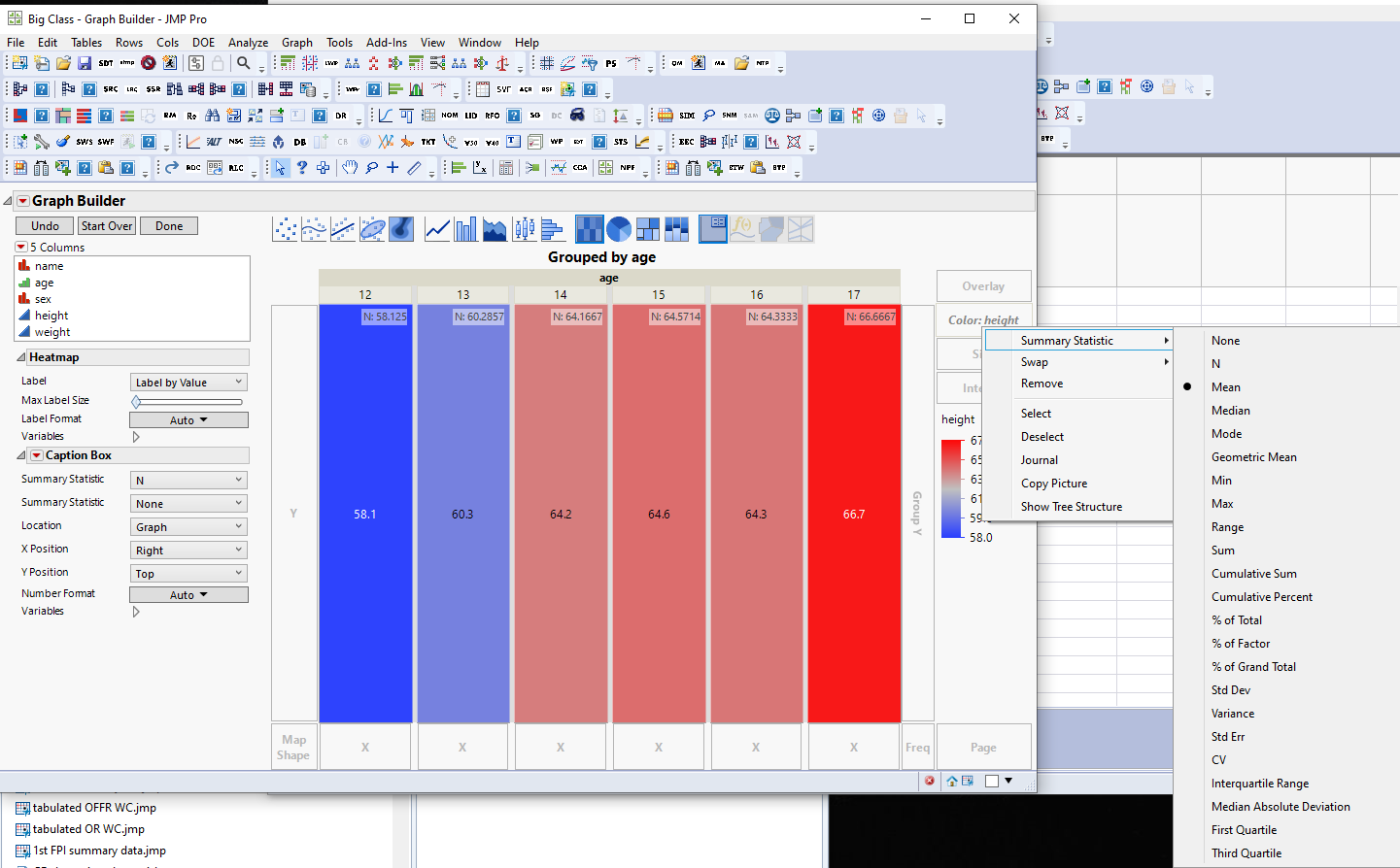 Graph Builder Bar Chart And Heat Map Suggestions Jmp User Community 