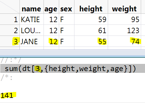 Solved: Sum specific columns in each row - JMP User Community