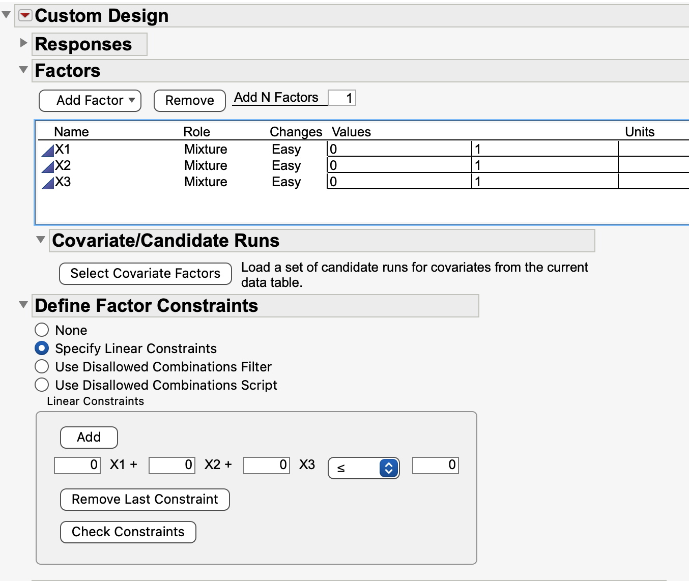 How To Put The Mixture Sum Below 1 Jmp User Community