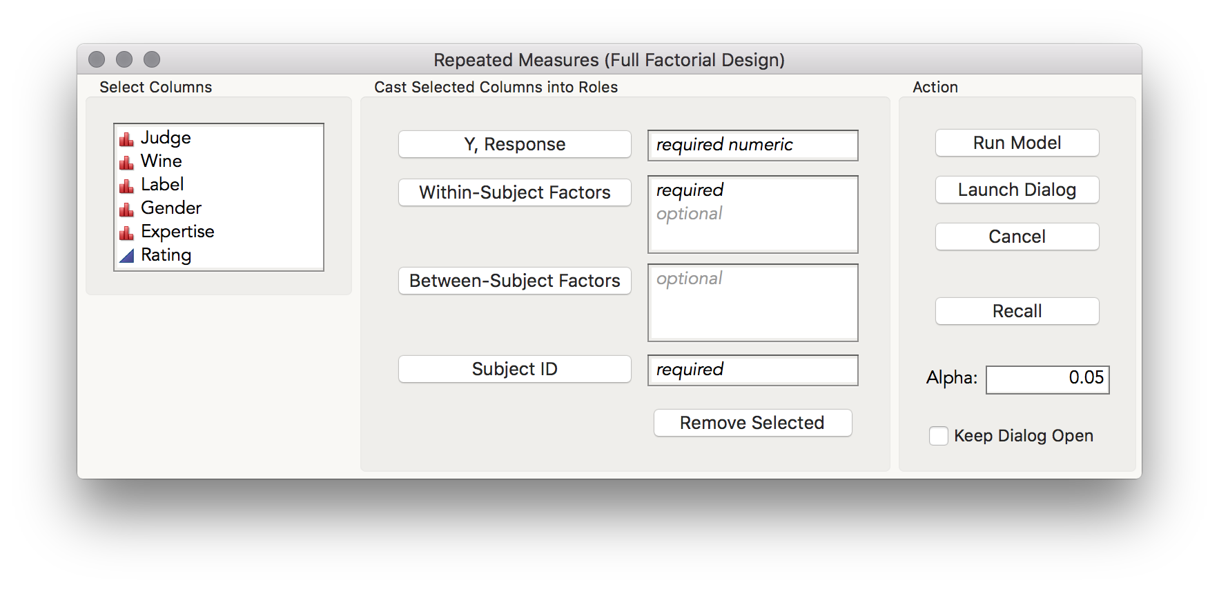 Full Factorial Repeated Measures Anova Add In Jmp User Community