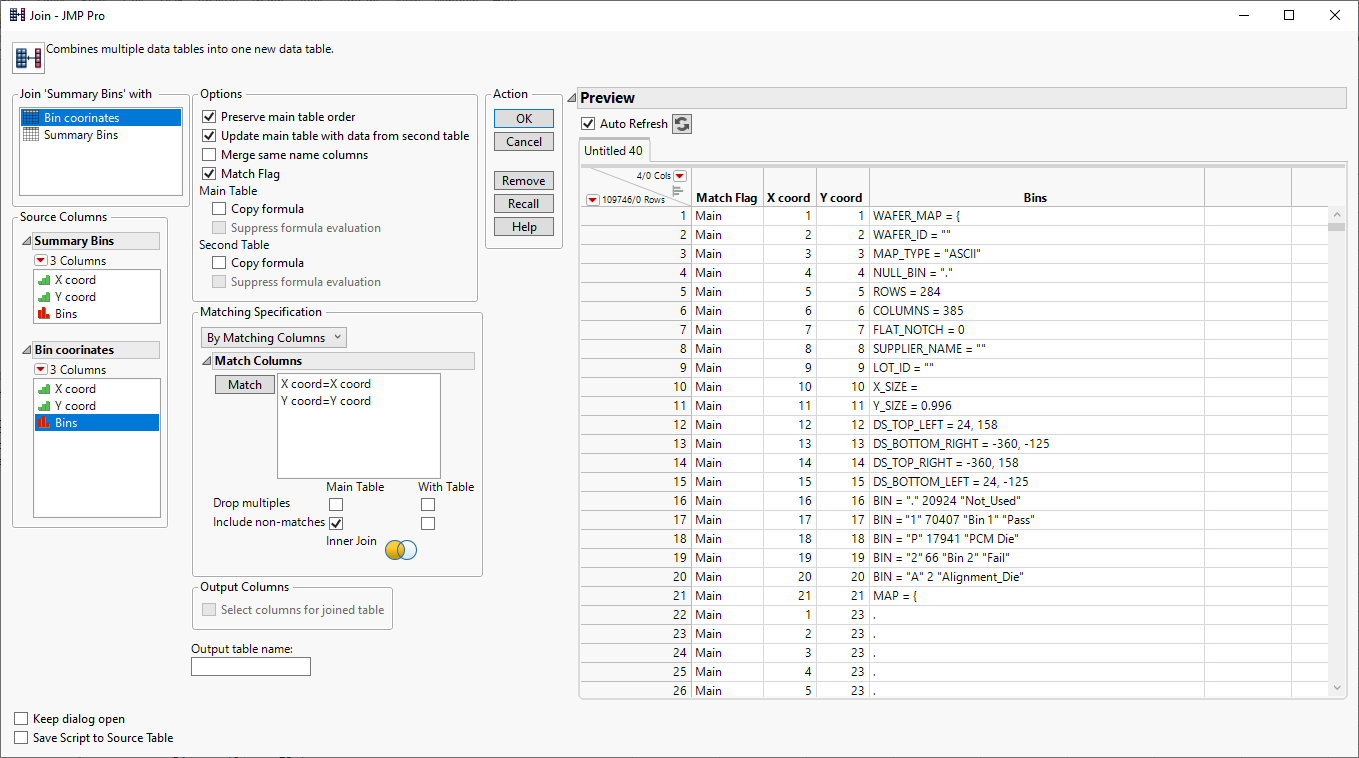 Update table error - JMP User Community