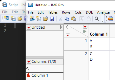 Solved: Enter "NewLine" - JMP User Community