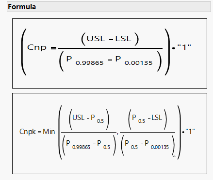 Pnp*/Cnp* in Process Capability and Distribution platforms - JMP User ...