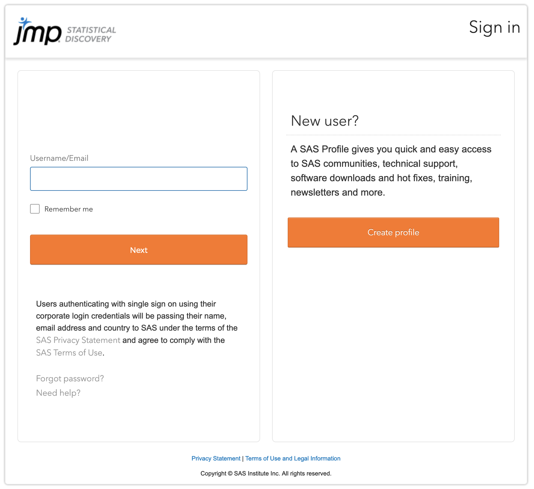 Goodbye SAS Profile. Hello My JMP ID. - JMP User Community