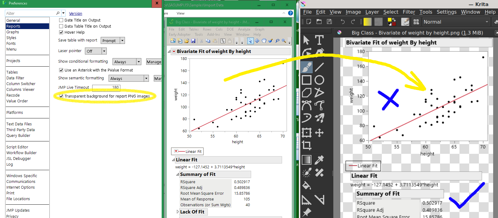 Transparent background color for graphs - JMP User Community