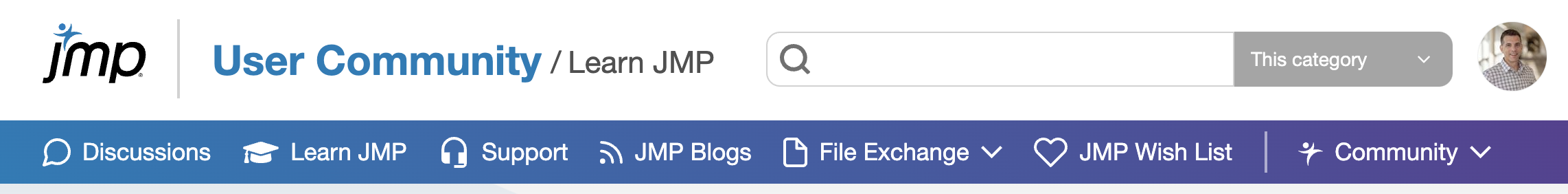 Get to Know the Community Header - JMP User Community