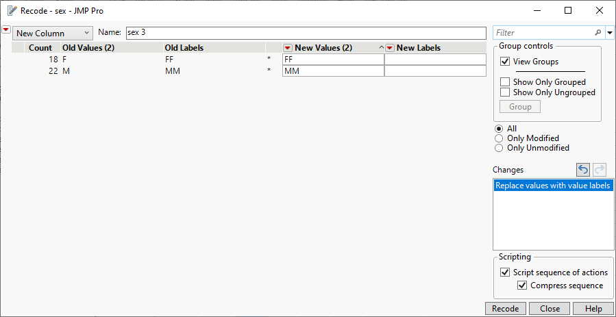 Solved: "apply" value labels - JMP User Community