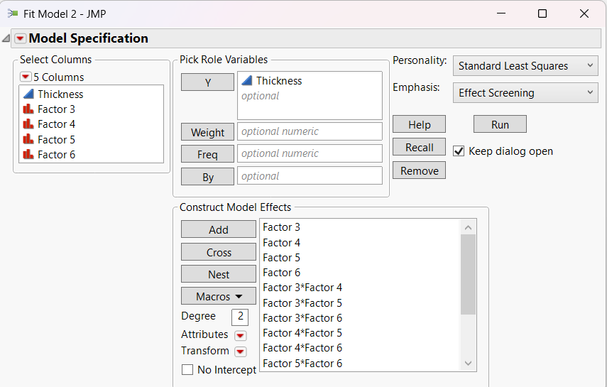Fit Model Results Issue - JMP User Community