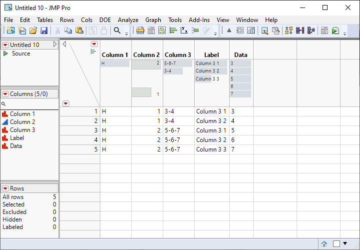 Solved: dupliquer les cellules - JMP User Community