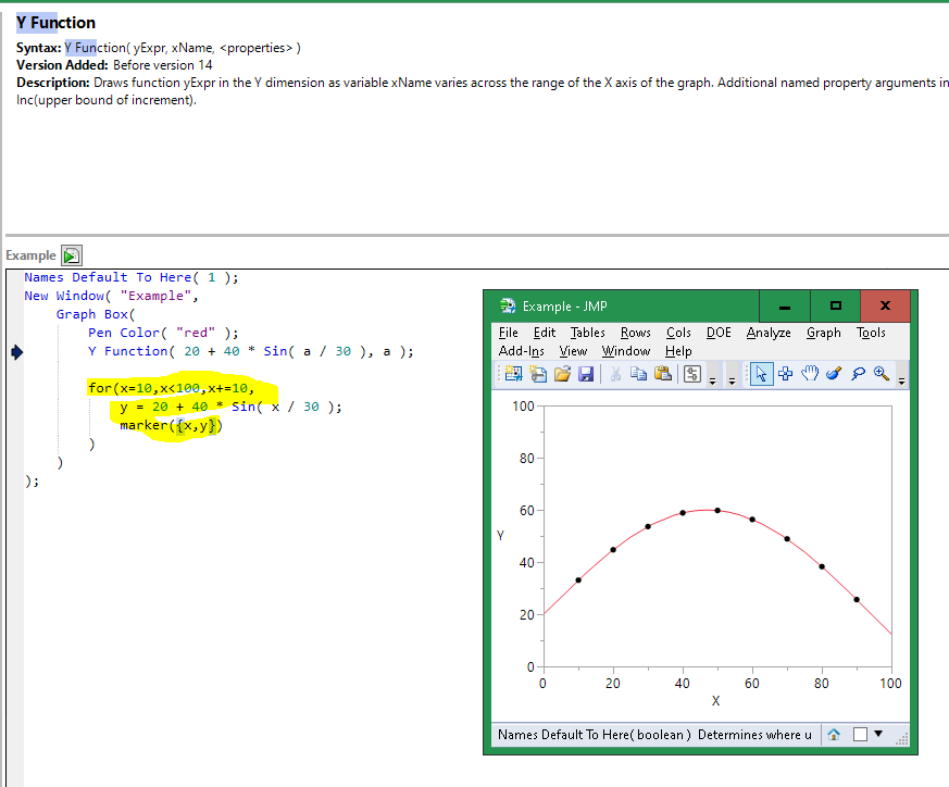 Solved Overlaying Points On Graph Generated With Y Function Jmp