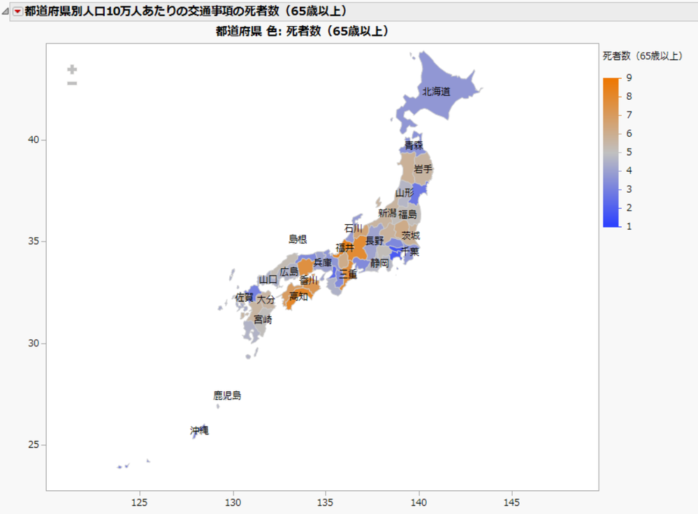 シェープファイル(shp)で長方形ブロックの日本地図を作成