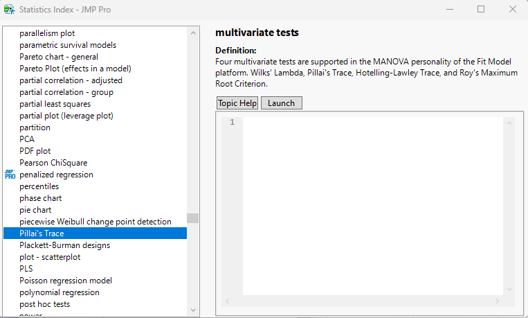 MANOVA statistics missing - JMP User Community