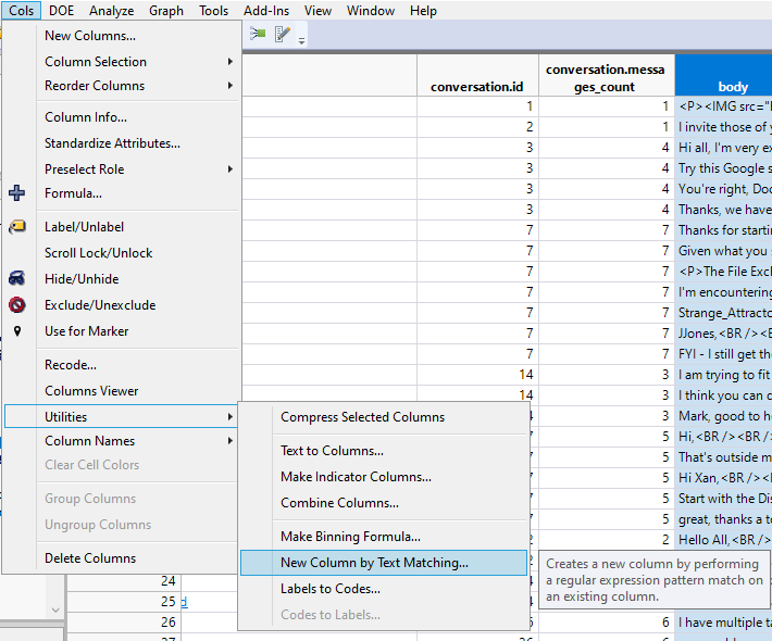 Data cleaning with regular expressions - JMP User Community