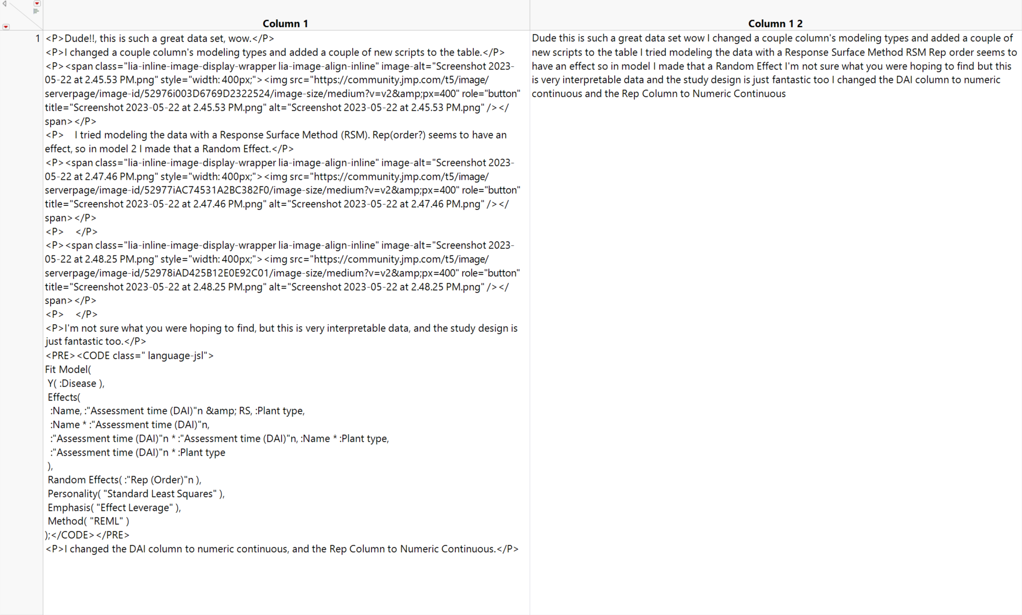 Data cleaning with regular expressions - JMP User Community