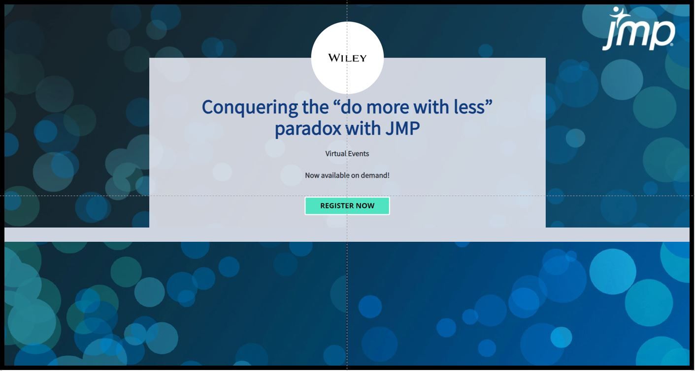 Webinar series shows attendees how to conquer the 'do more with less' paradox - JMP User Community